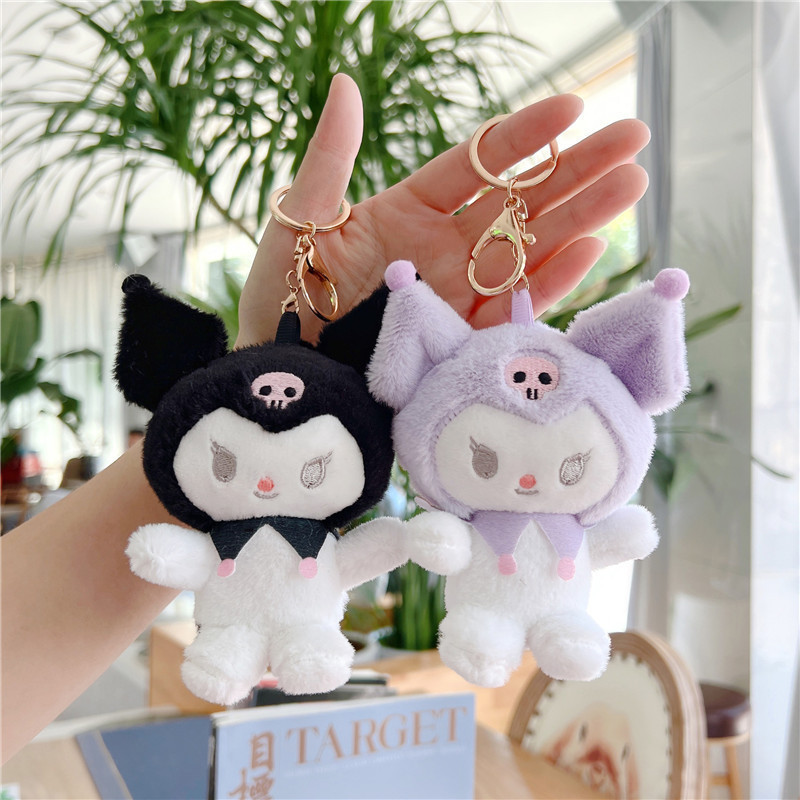 kuromi plush Keychain Soft Toy Doll Black Devil Couple Plushie Sanrio ...
