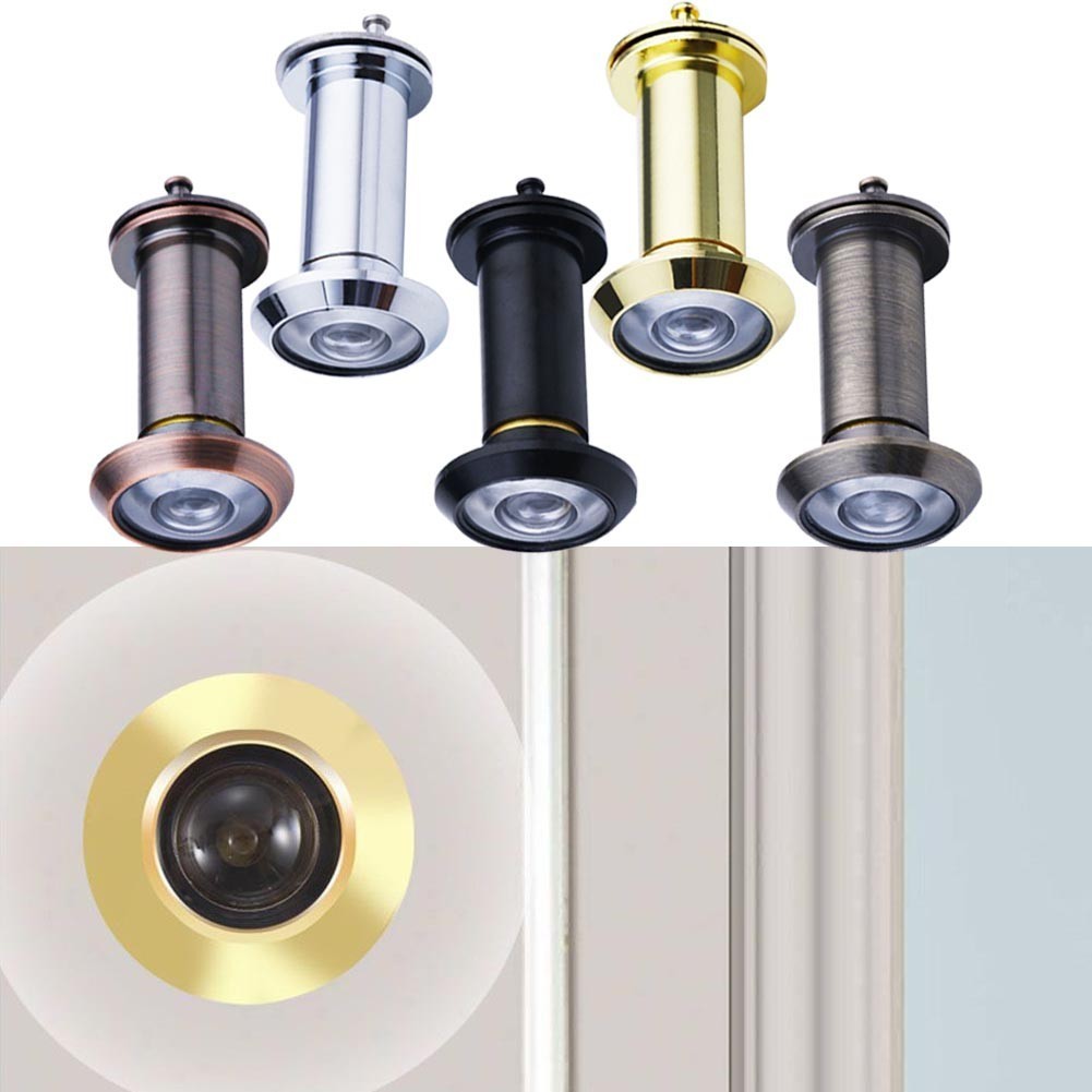 (DEAL) 200° Door Peephole Viewer Wide Angle Eye Sight Hole Adjustable ...