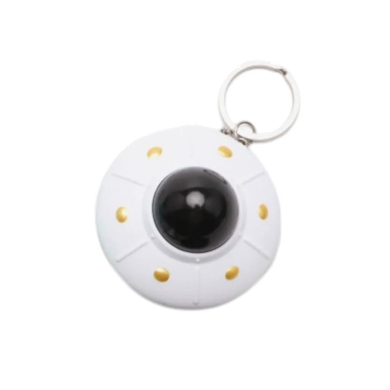 san* Cute UFO Keyring Portable Plastic Toy Keychain Funny LED Light ...