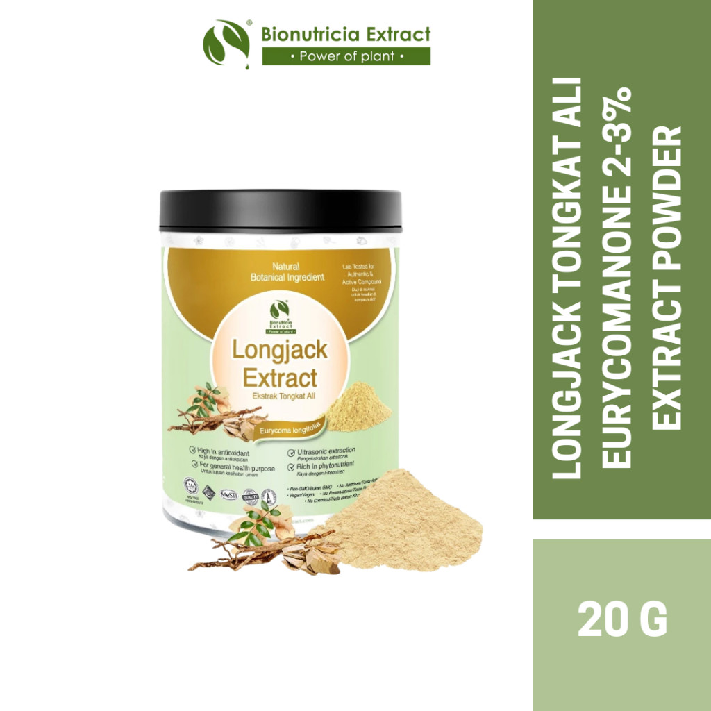 Bionutricia Longjack Tongkat Ali Root Standardized Extract Powder 2-3% ...
