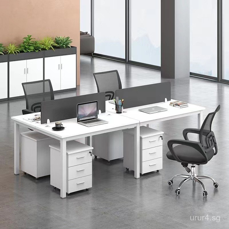 Office Desk Simple Screen Partition Workstation Desk and Chair ...