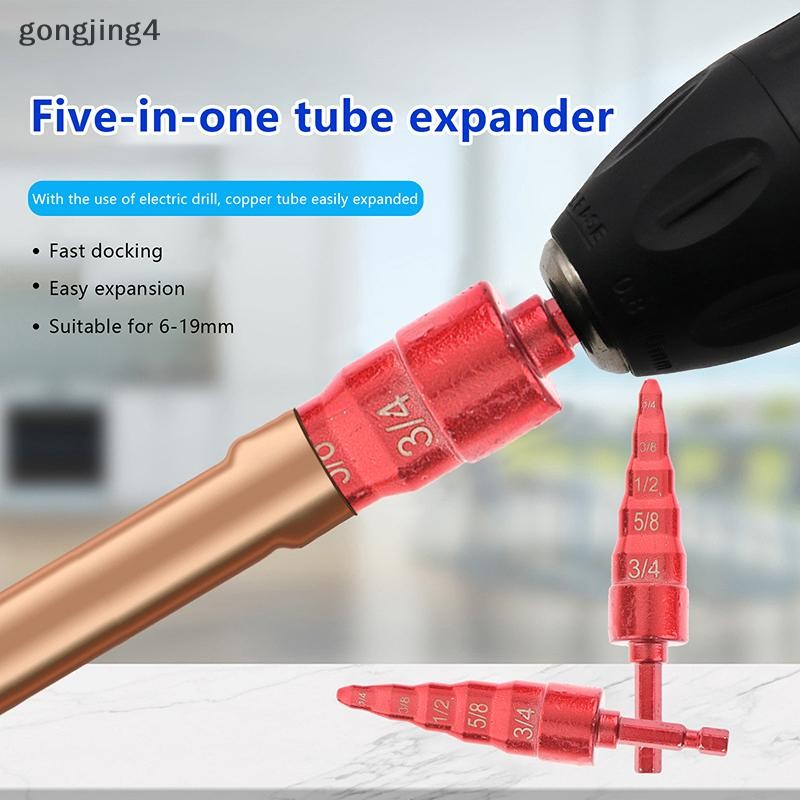 gongjing4 5In1 Air Conditioner Copper Pipe Expander Swaging Drill Bit ...