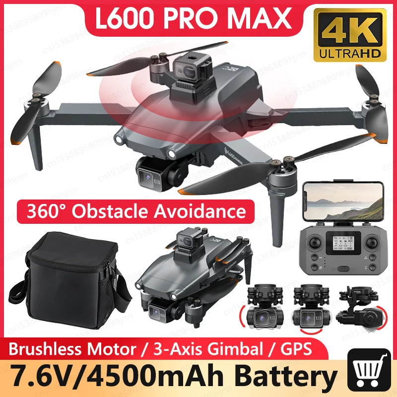 L600 PRO MAX Drone with 4K Professional 3-Axis Gimbal Stabilizer ...