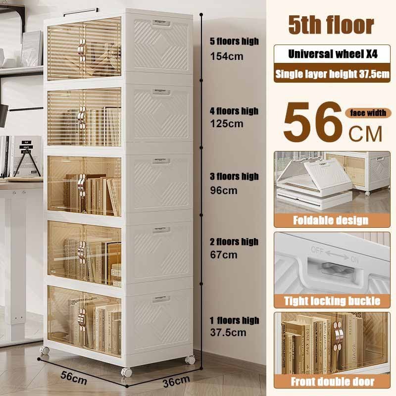 [SG Seller]Folding storage cabinet, multi-layer organizing cabinet ...