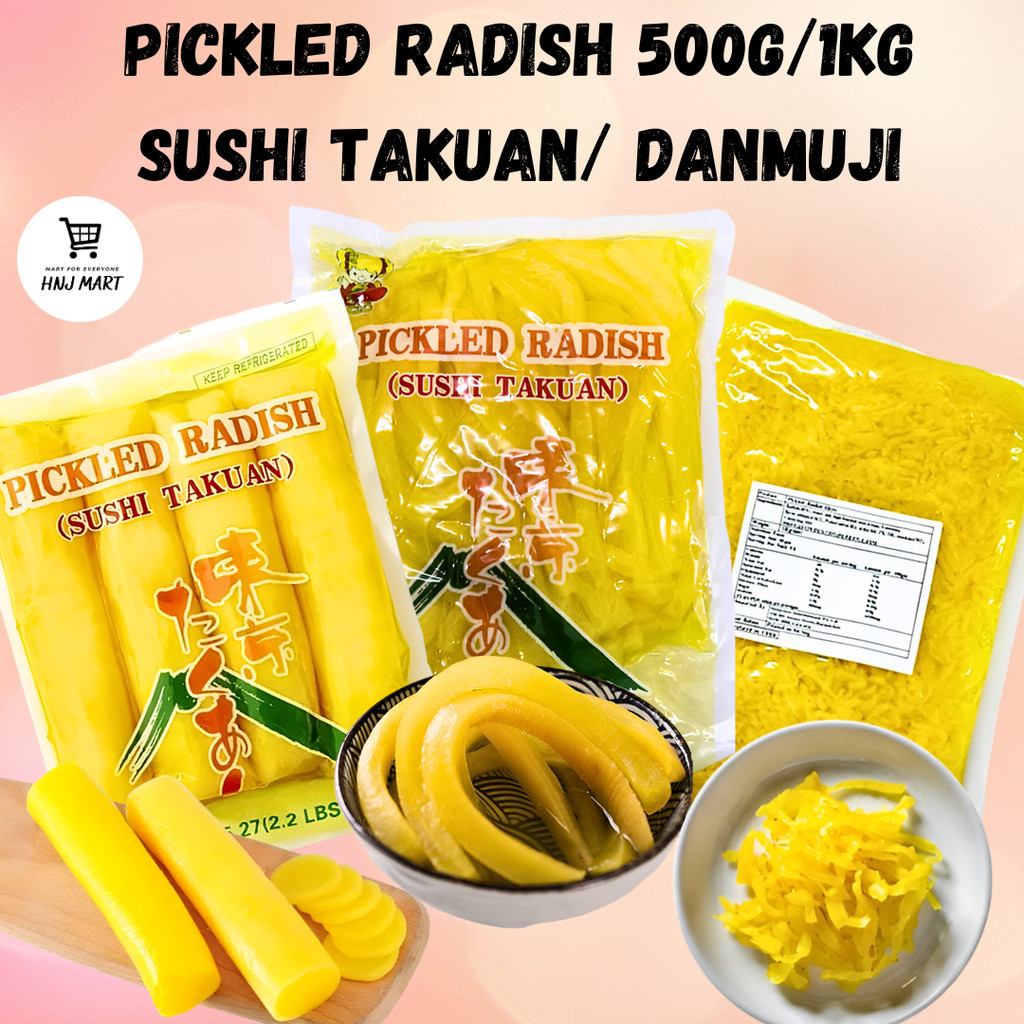 Pickled Radish 500g/1kg Sushi Takuan Danmuji Pickled Daikon Radish ...