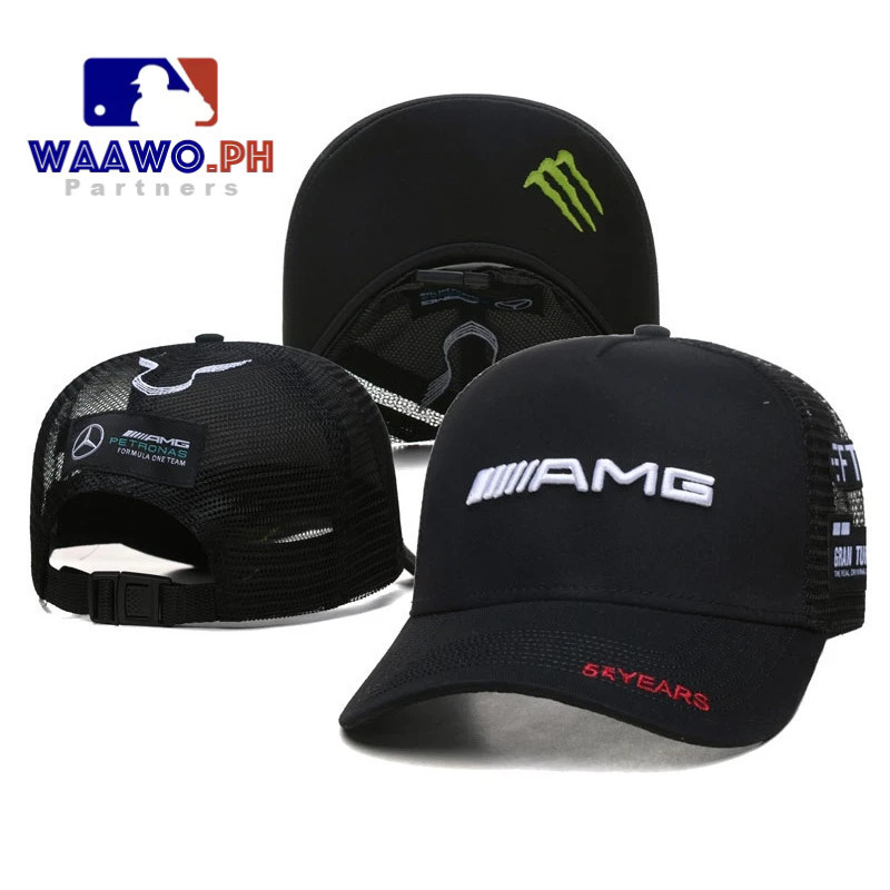 Fashion Mercedes Benz AMG baseball cap men women F1 motorsport hat mesh ...
