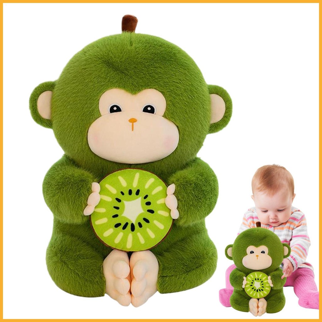 Monkey Plush Toy Cute Green Animal Plushie Stuffed Toy 30cm/11.8inch ...
