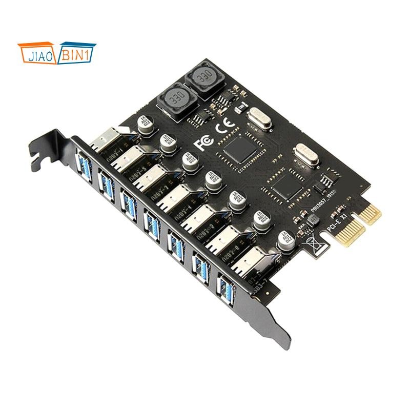 Expansion Card 7 Port USB 3.0 PCI-E Desktop Computer Expansion Card ...