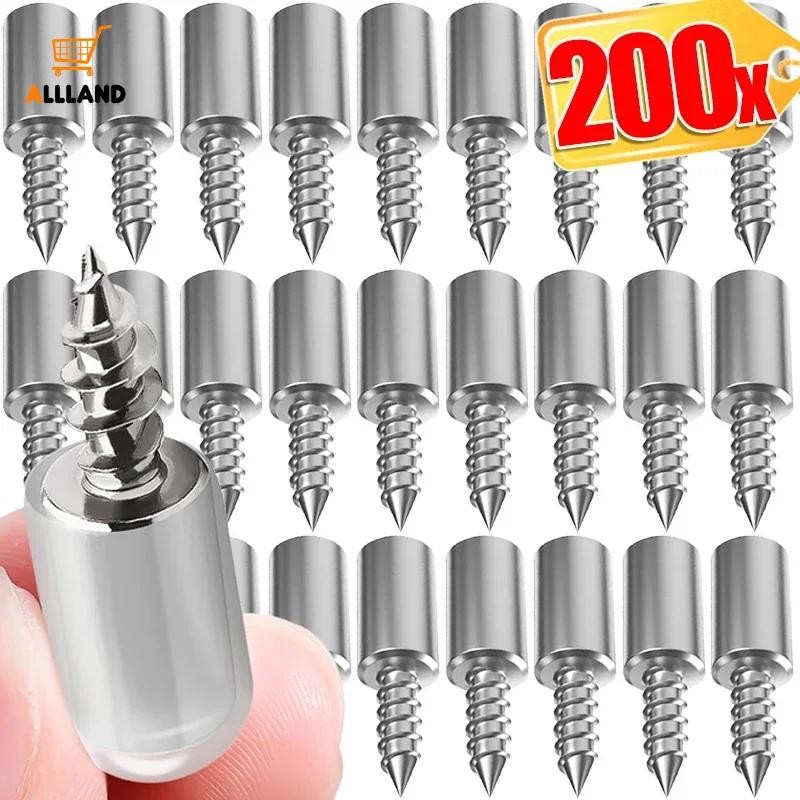 100 Sets Self-tapping Screw with Rubber Sleeve - Wardrobe Septum Layer ...