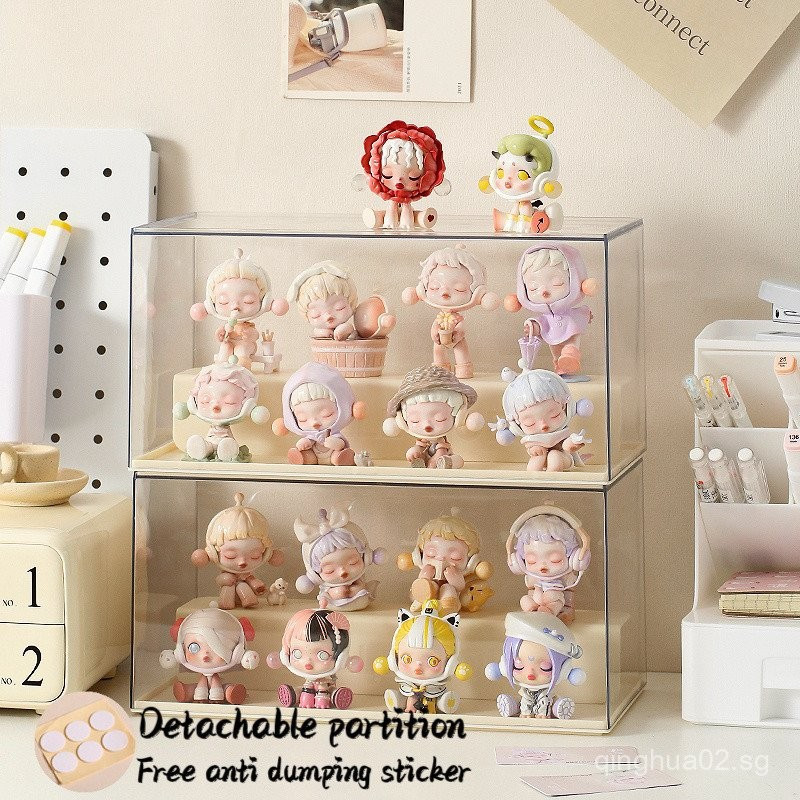 Double Layered Display Cabinet Transparent Box Detachable Partition ...