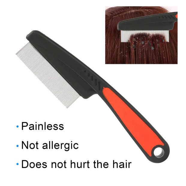Head Lice Comb Lice Removal Hair Comb Stainless Steel Fine Tooth Comb ...