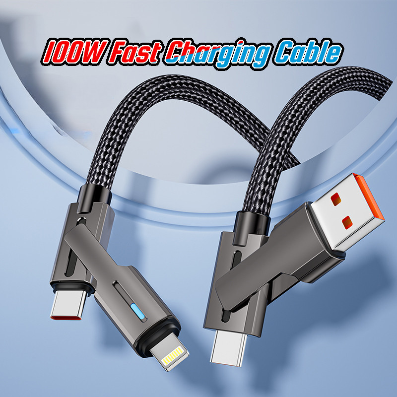 Lenuo Charging Cable 100W Fast 4 In1 For iPhone Type C PD USB To Type-C ...