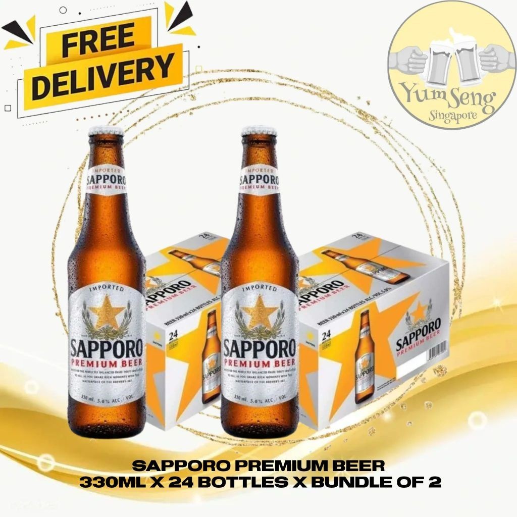 Sapporo Premium Beer - 330ml x 24 bottles (Bundle of 2) (BBD: 03/2026) | Shopee Singapore