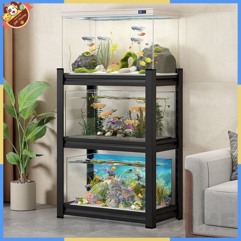 New Thickened Fish Tank Rack Multi-Layer Carbon Steel Storage Rack Pet ...