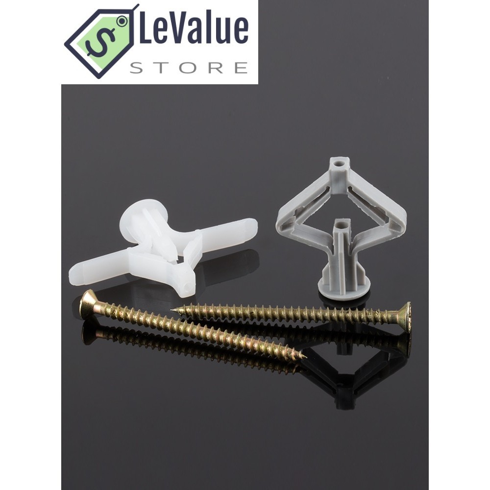 PVC PARTITION WALL PLUG BUTTERFLY WALL PLUG BUTTERFLY CLIP WITH SCREW ...