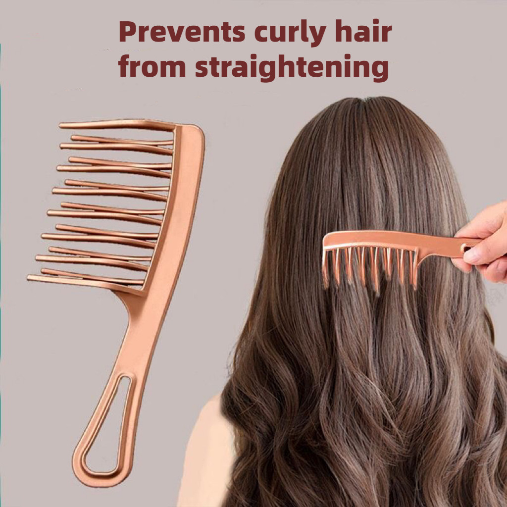 Double Row Large Tooth Wide Tooth Comb Curved Tooth Women's Curly Hair ...