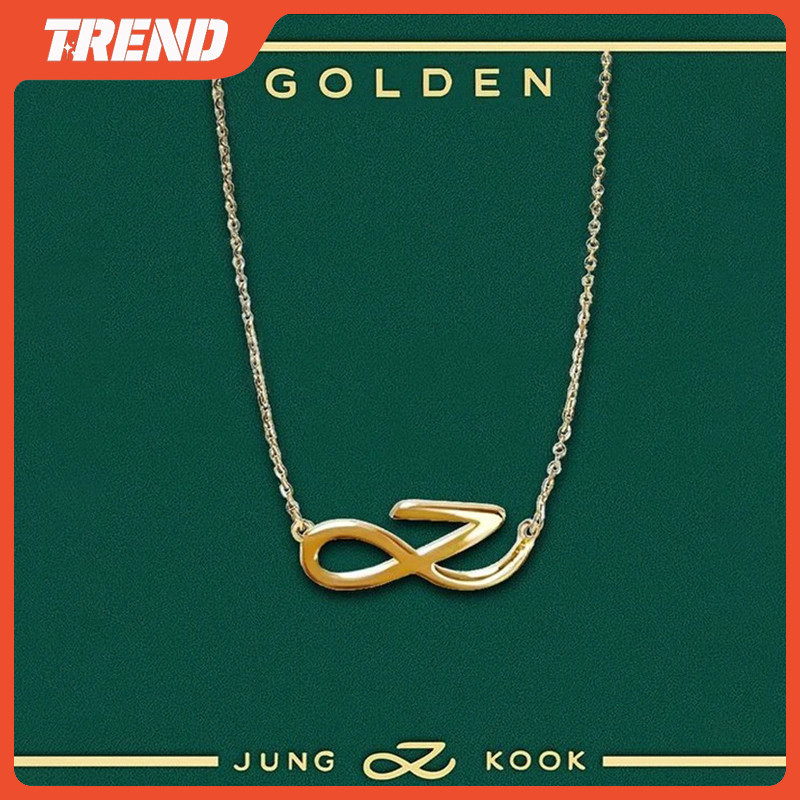 KPOP JUNGKOOK GOLDEN Charm Bracelet Necklace INS Korean Fashion Men's ...