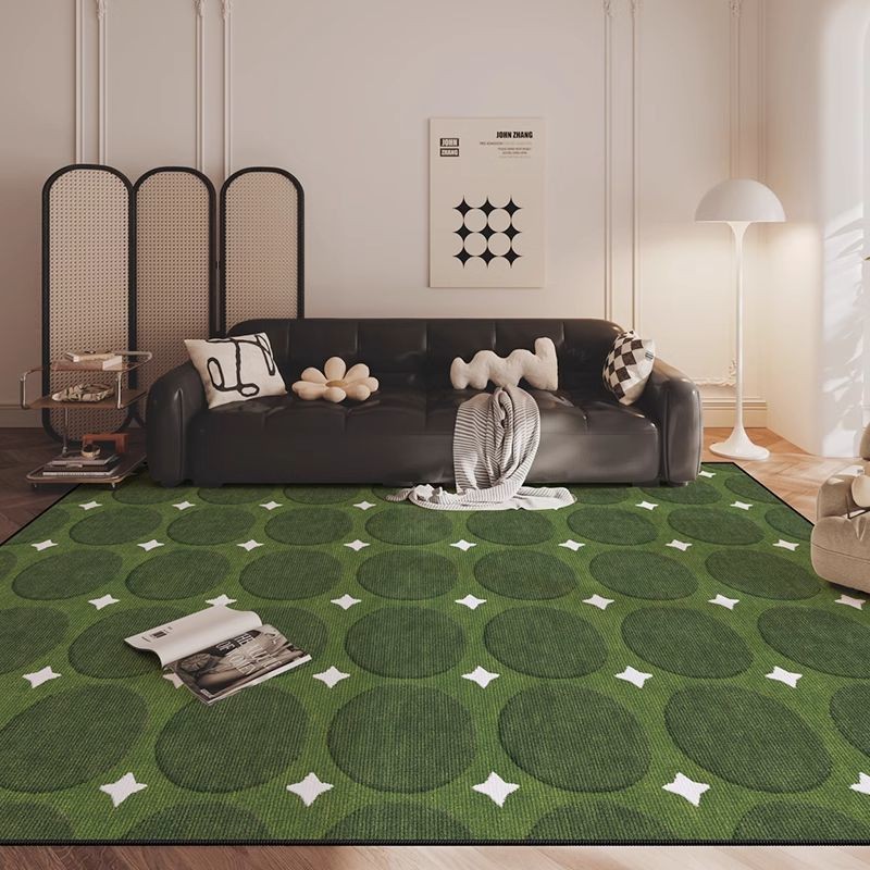 [in stock] Vintage Style Green Carpet Retro Living Room Carpet Light ...