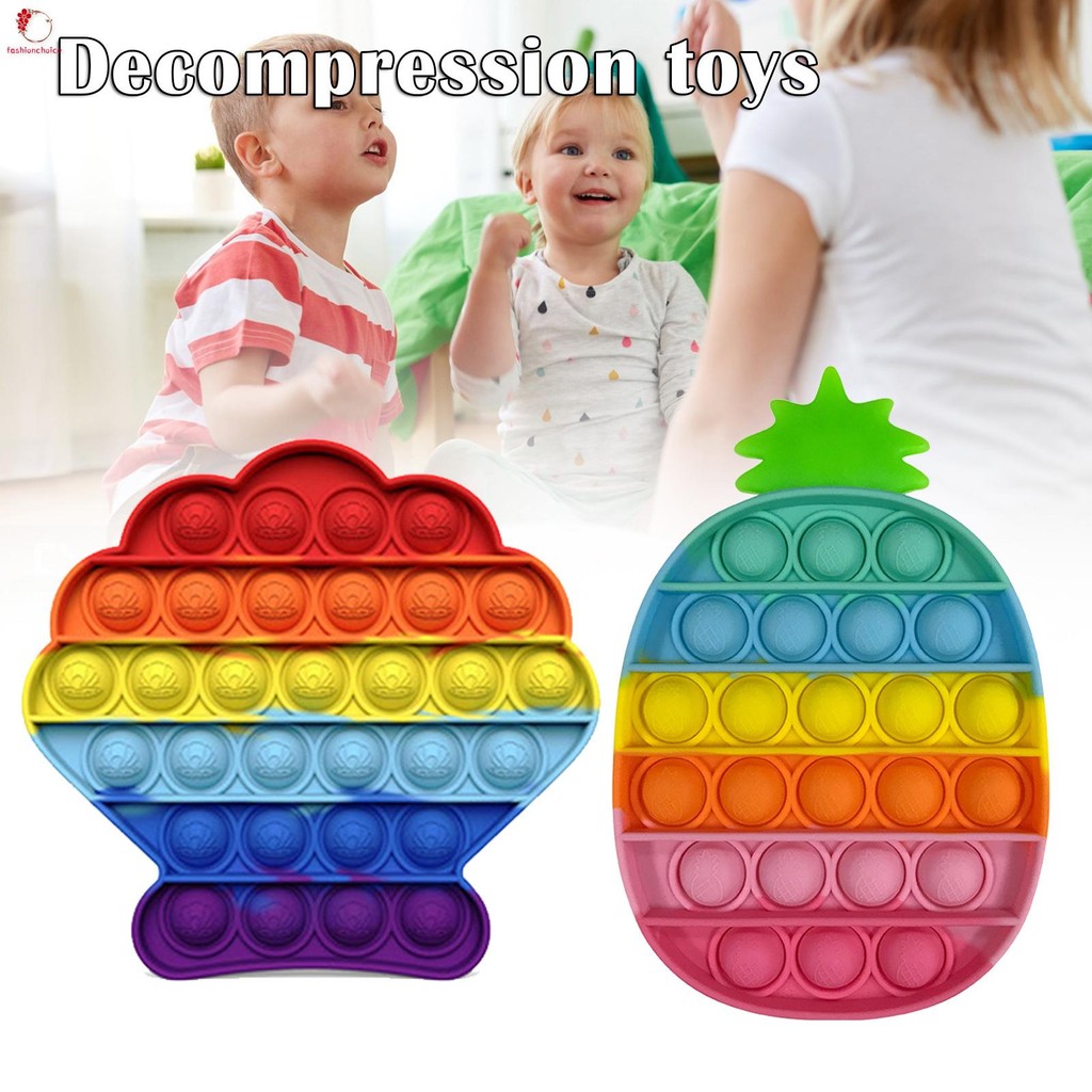 Pop Push Bubbles Fidget Toys Relieve Pressure Silicone Fidget Toys ...