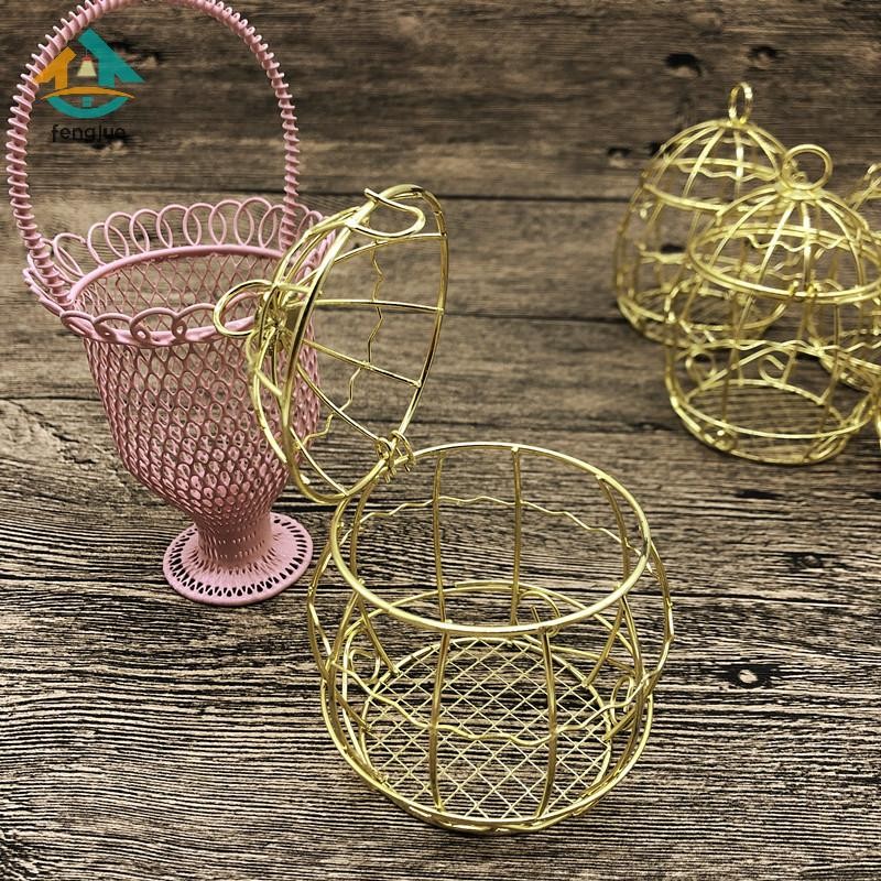 fengjue Mini metal gold vintage retro bird cage candy boxes baby shower ...