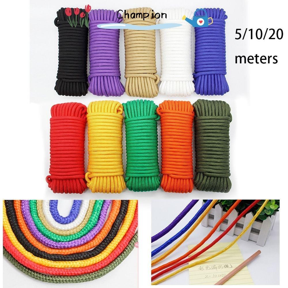 CHAMPIONO 5/10/20meters Paracords 550 Rope 10 Colors Hiking Camping ...