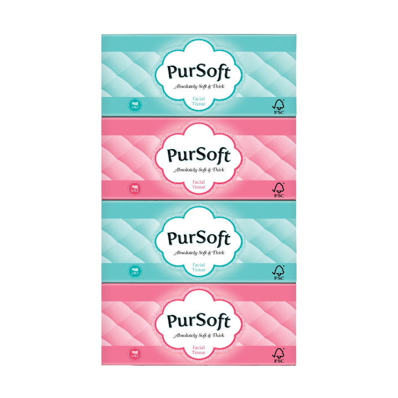 Pursoft Pursoft Classic Facial Box 3ply 120sx4 | Shopee Singapore