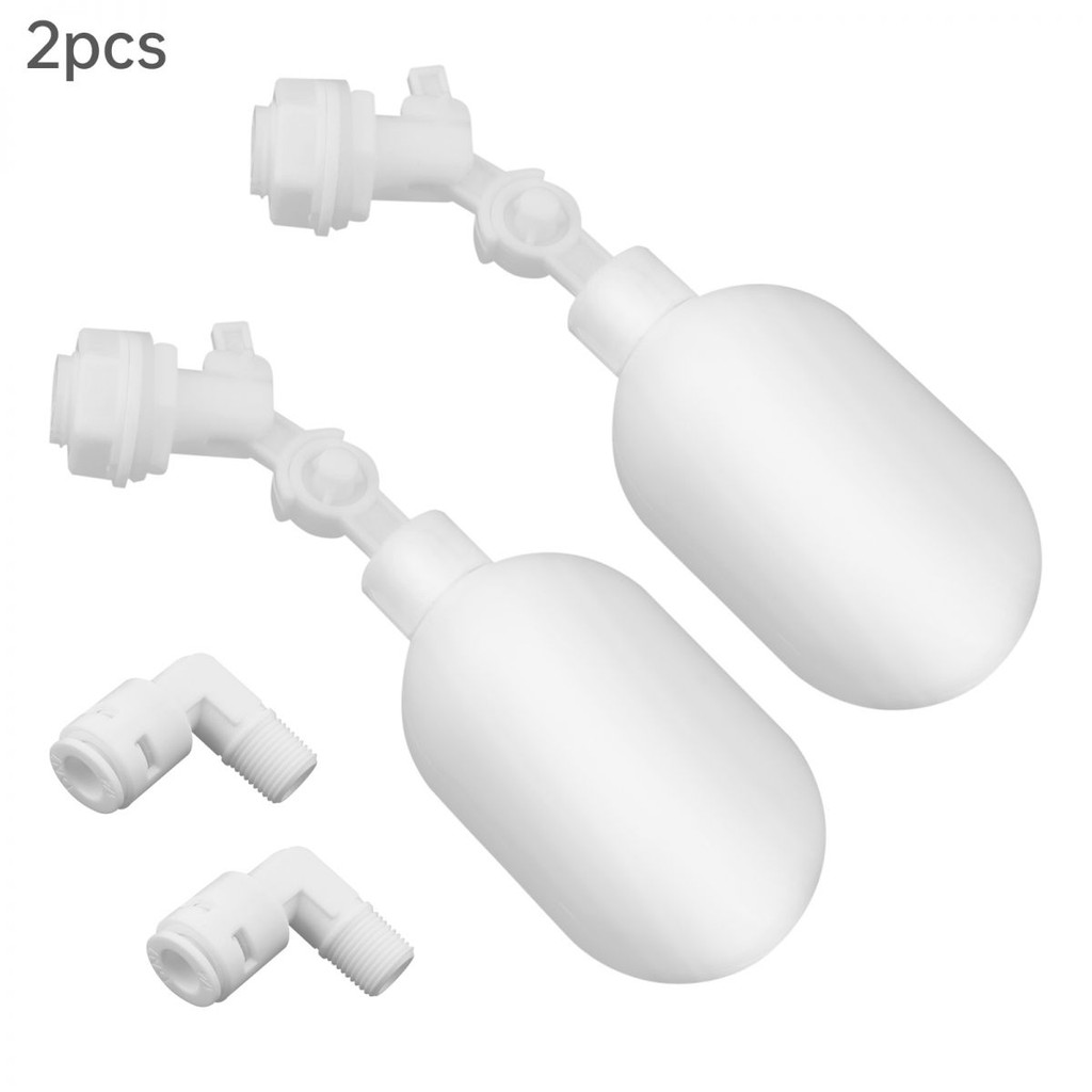 2 pcs 1/4 inch Adjustable Plastic Water Filter Float Valve for Water ...