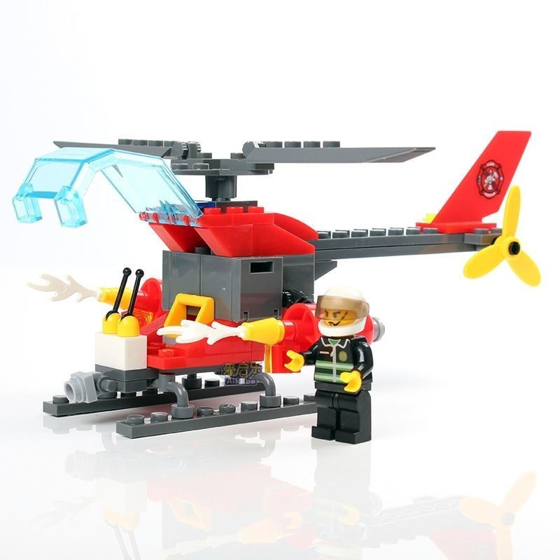 Compatible with Lego Fire Fighting Aircraft Police Helicopter Space ...