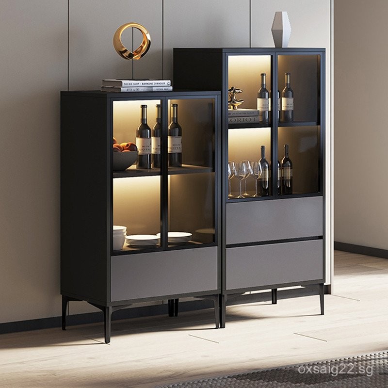 Light Luxury Small Wine Cabinet Wall Modern Simple Home Side Cabinet ...