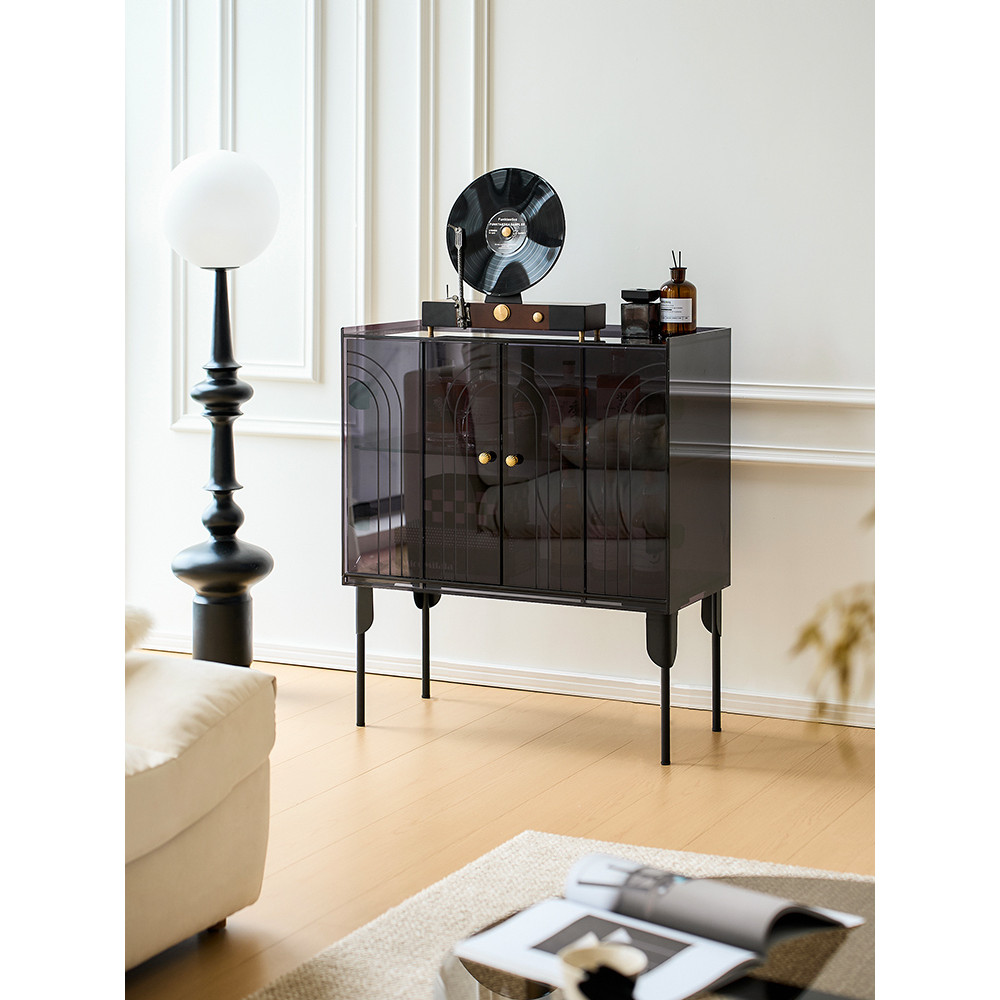 French Style Acrylic Sideboard Cabinet, Light Luxury Modern Minimalist ...