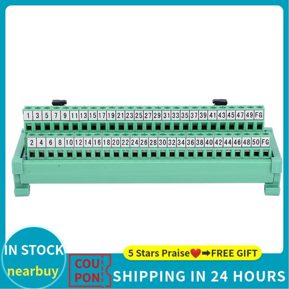 Nearbuy Idc 50p Plc Breakout Board Terminal Block Connector 35mm Din