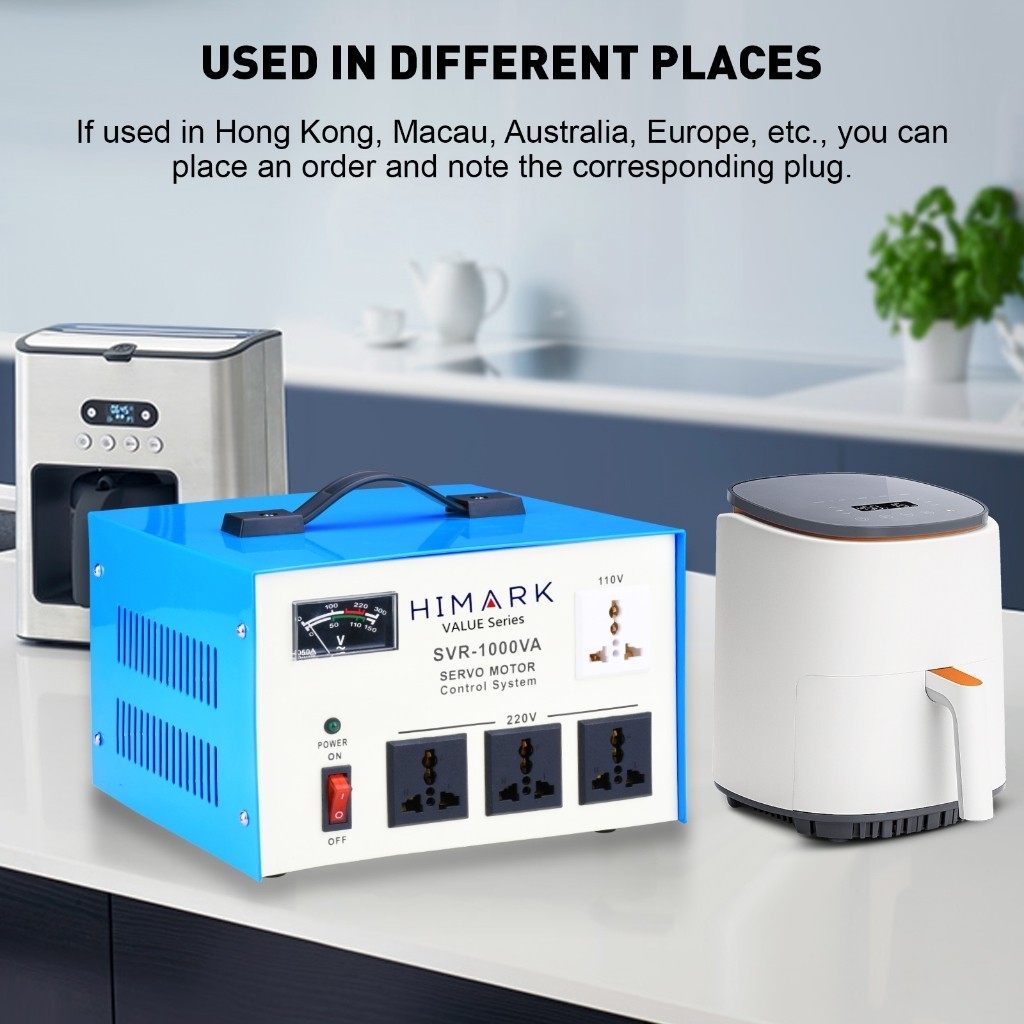 Himark 1000W AVR Automatic Voltage Regulator 1000VA Servo Motor Type ...