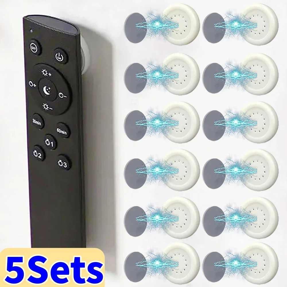 5Sets Strong Magnetic Hooks Wall Mount Anti-Lost Magnet Storage Holder ...