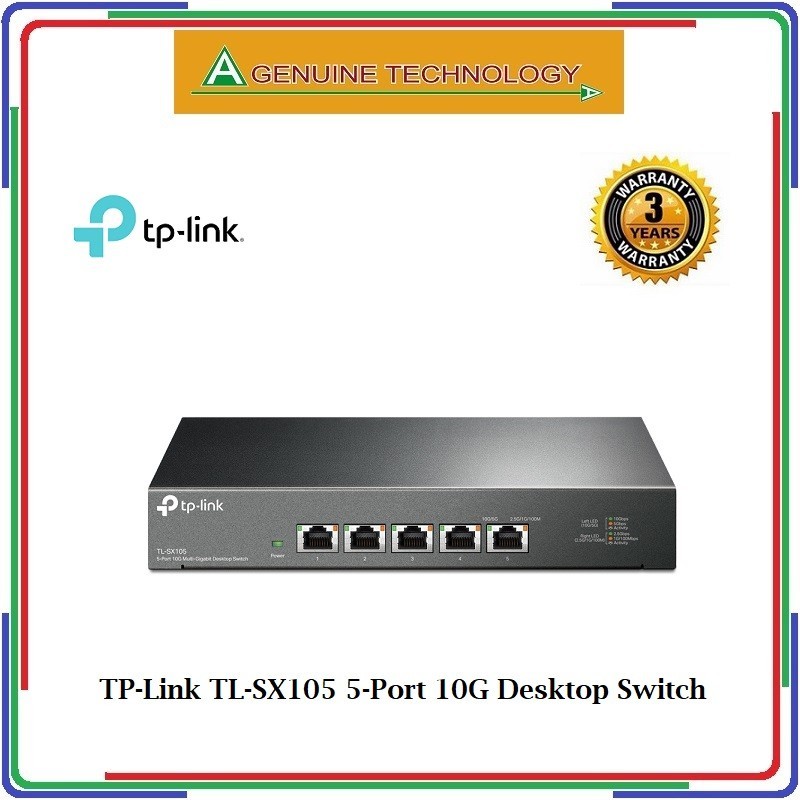 TP-Link TL-SX105 5-Port 10G Desktop Switch ( SX105 )- 3 Years Local ...