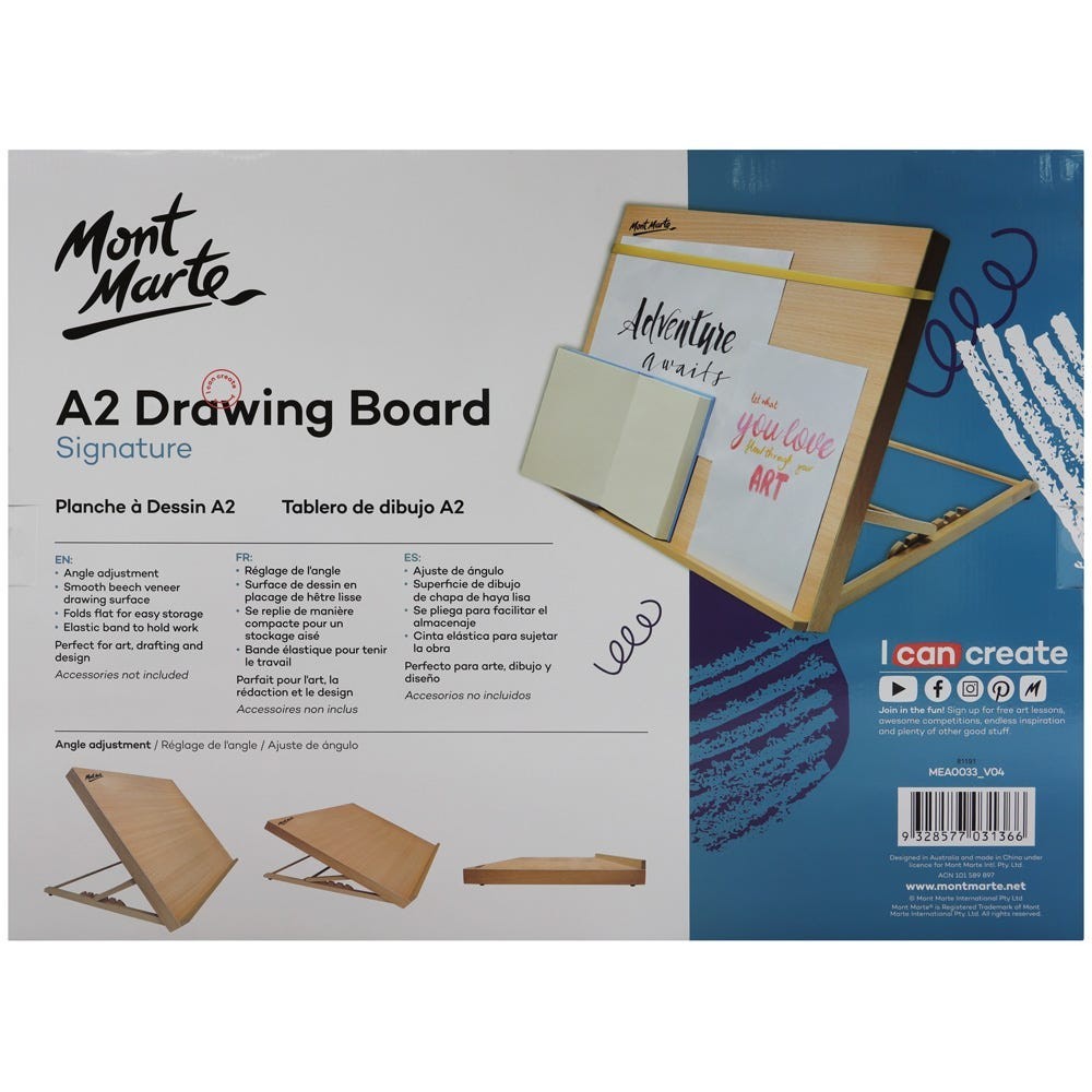 Mont Marte A2 Drawing Board with Elastic Band | Shopee Singapore