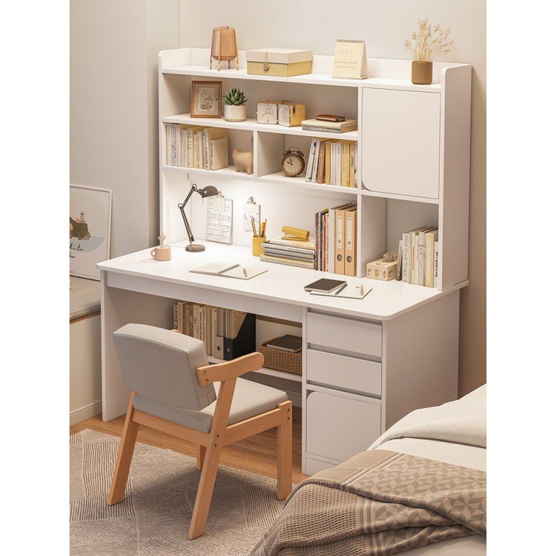 Desk Bookshelf Table With Bookcase Desktop Computer Desk Home Bedroom ...