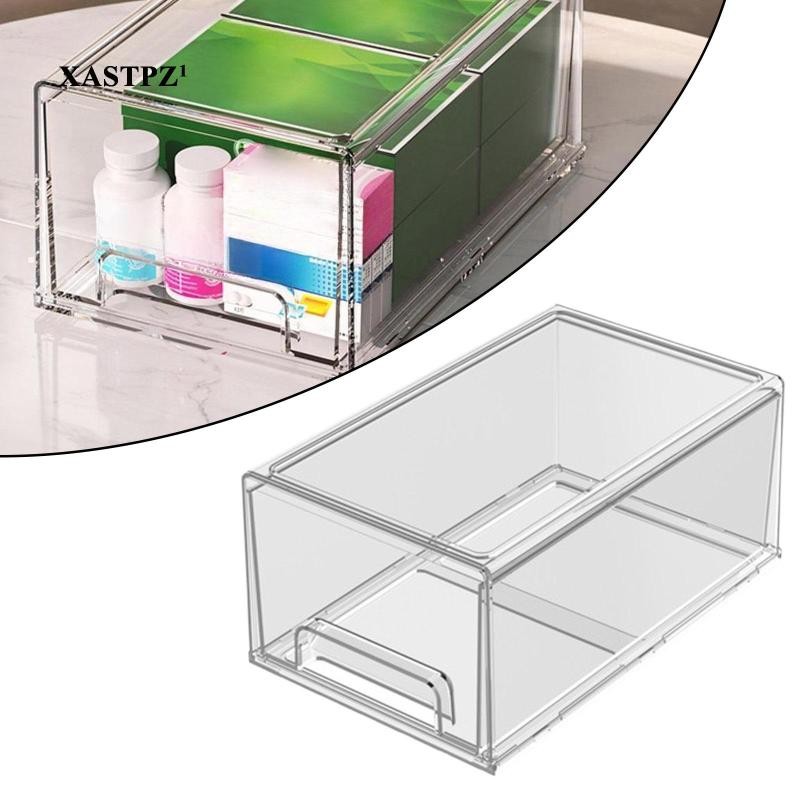 [Xastpz1] Clear Stackable Storage Drawer Storage Bin with Drawer ...