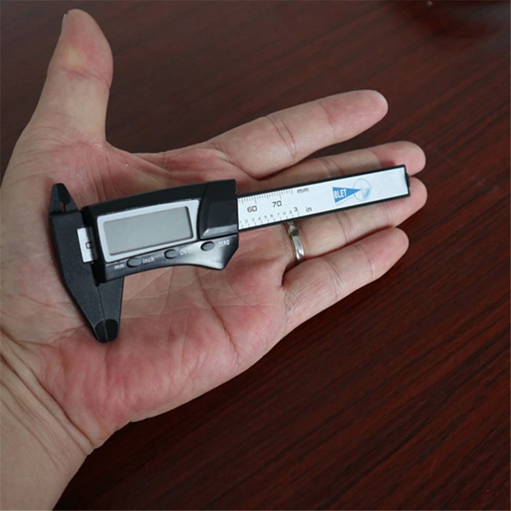 0-70mm Electronic Digital Caliper Carbon Fibre Vernier Calipers Plastic Gauge Micrometer Ruler ...