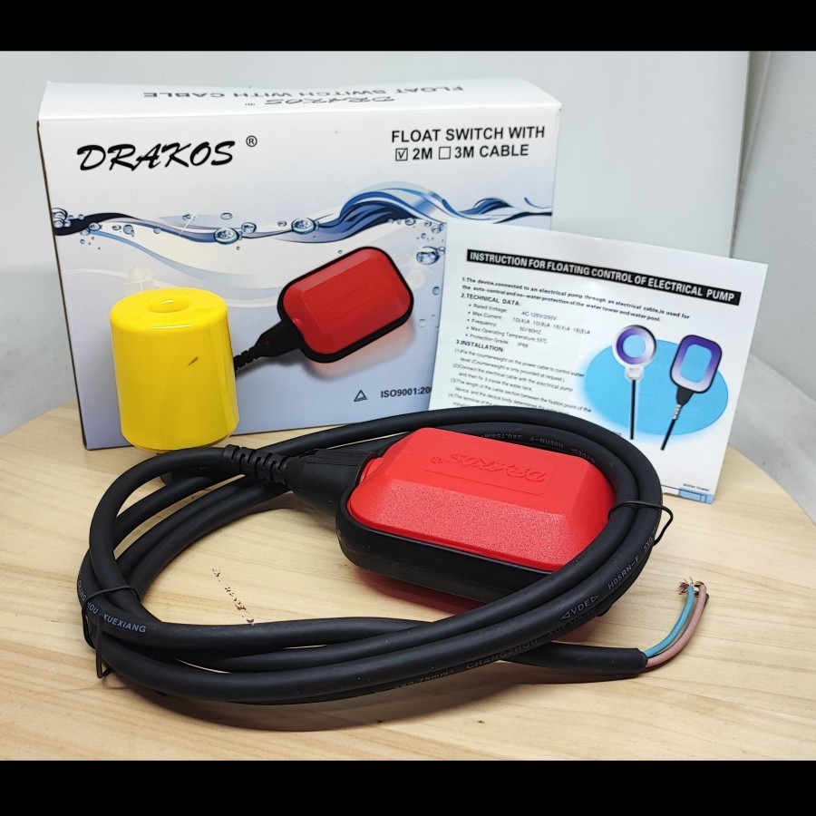 Drakos float switch 2m cable | Floating automatic reservoir float | Shopee Singapore
