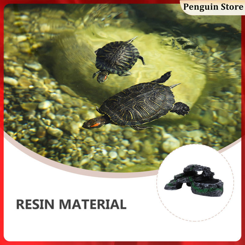 Decoration Terrapin Ramp Fish Tank Turtle Sunset Amphibious 18X10CM ...