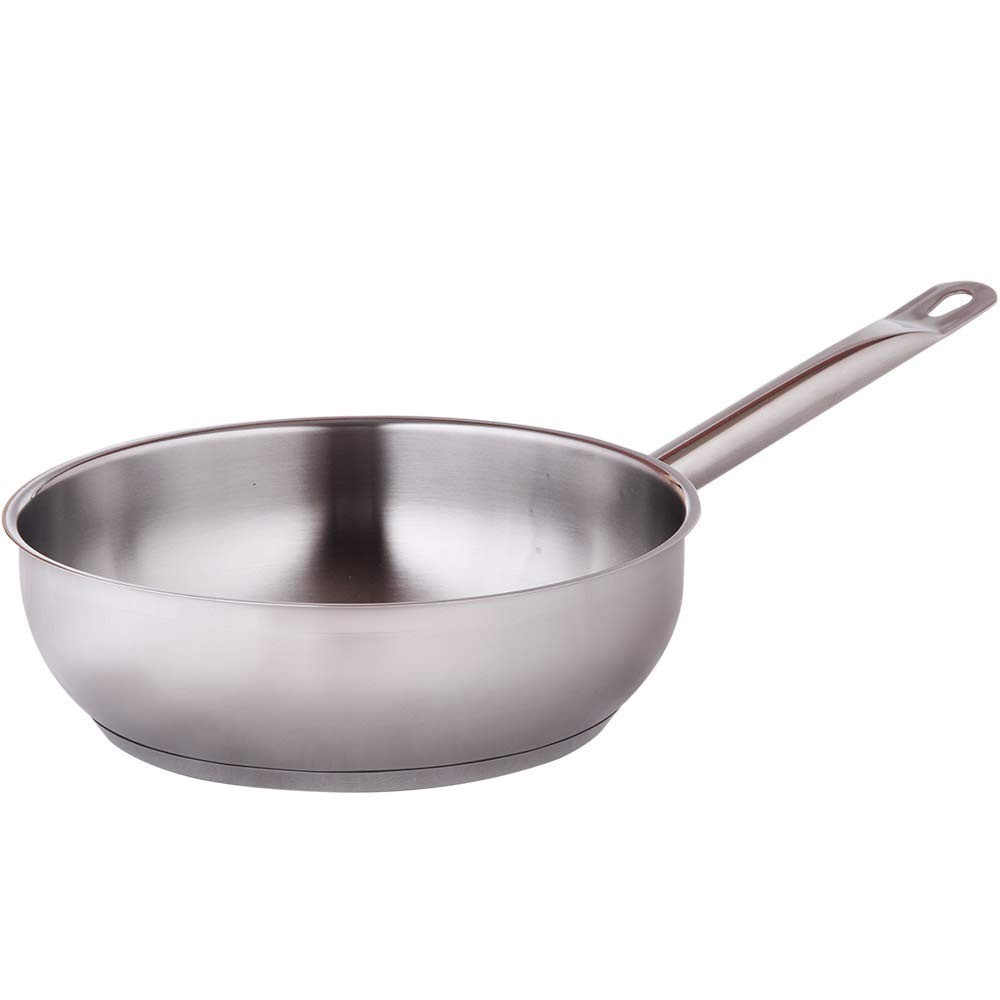 KIPROSTAR Commercial-use Conical Pan 24cm Deep Frying Pan Stainless ...