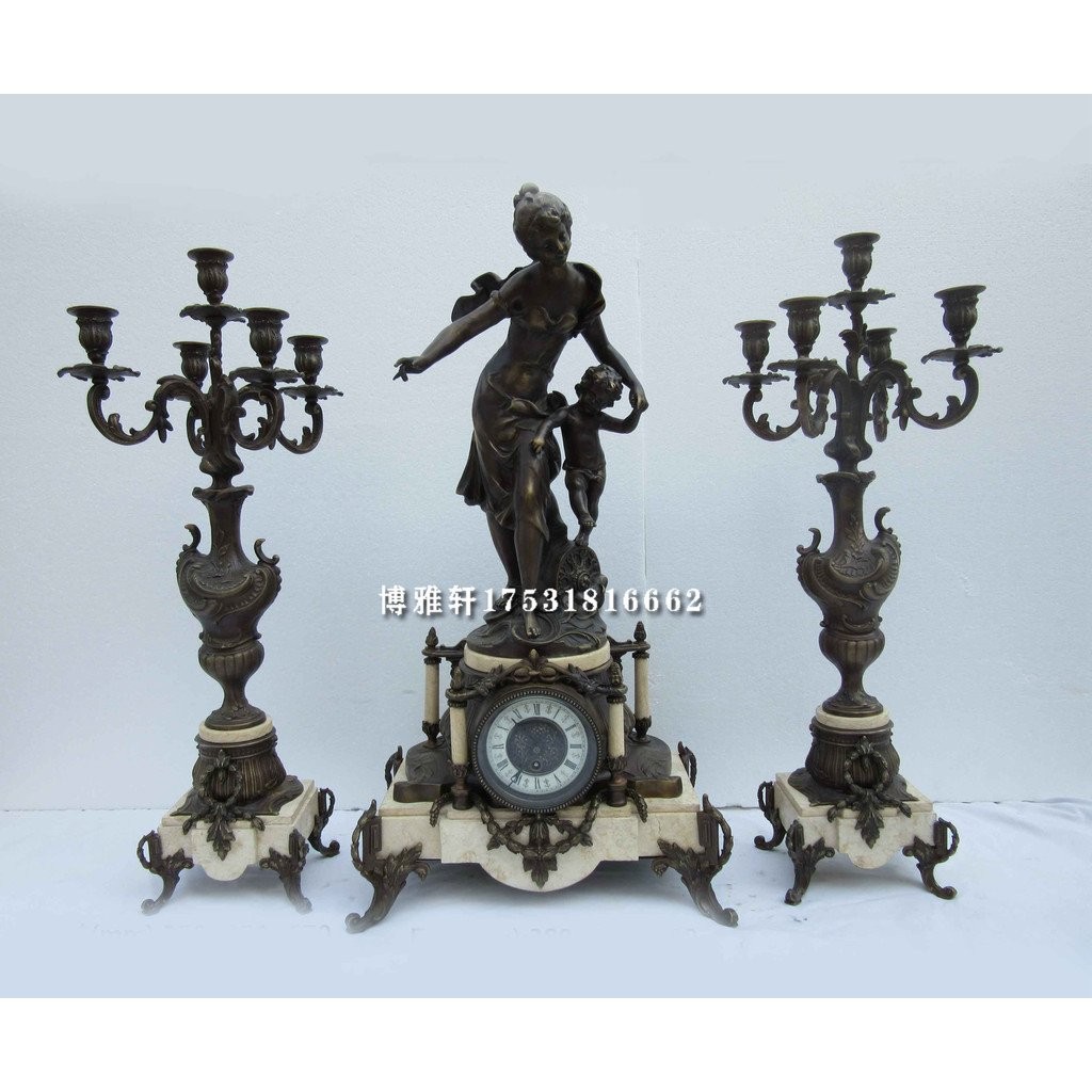 European Style Home Living Room Pure Copper Mechanical Clock ...