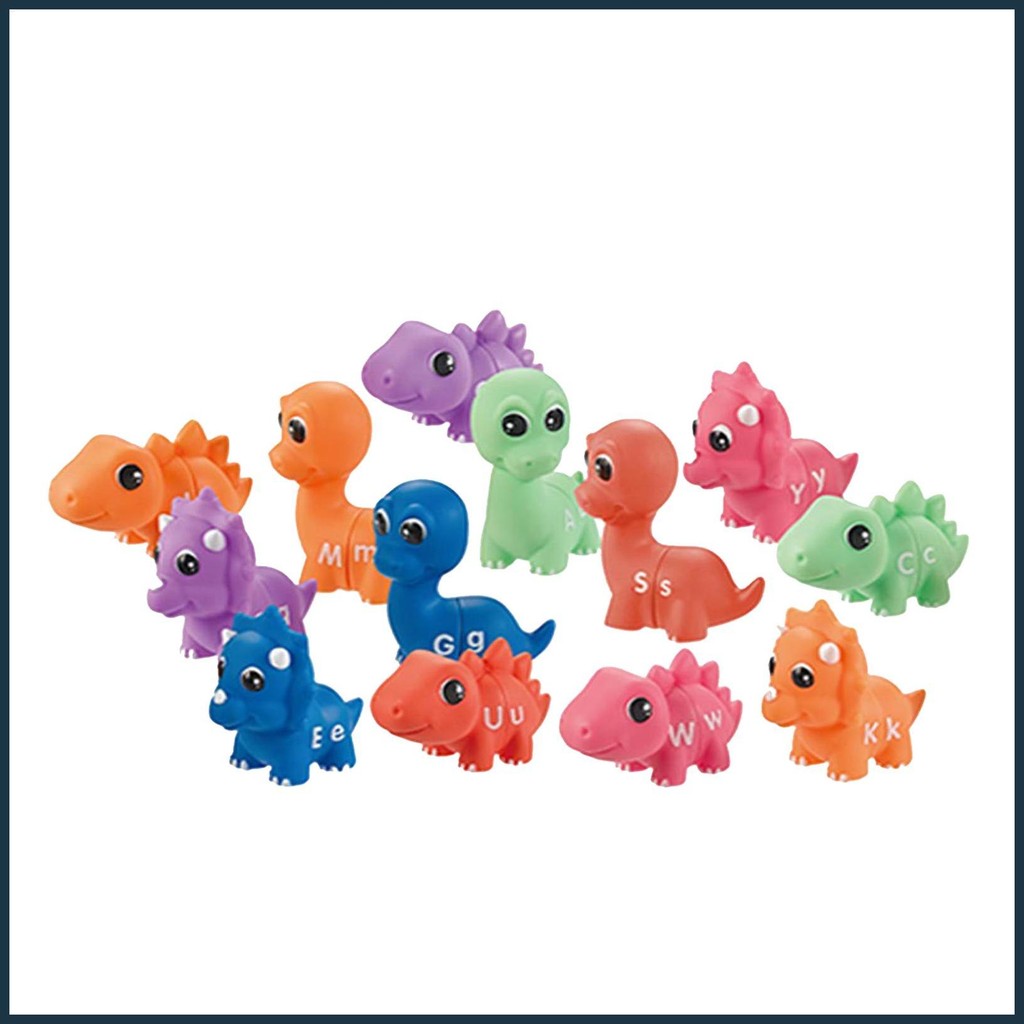Dinosaur Matching Letters Toys 26X Counting & Sorting Toy Double-Sided ...