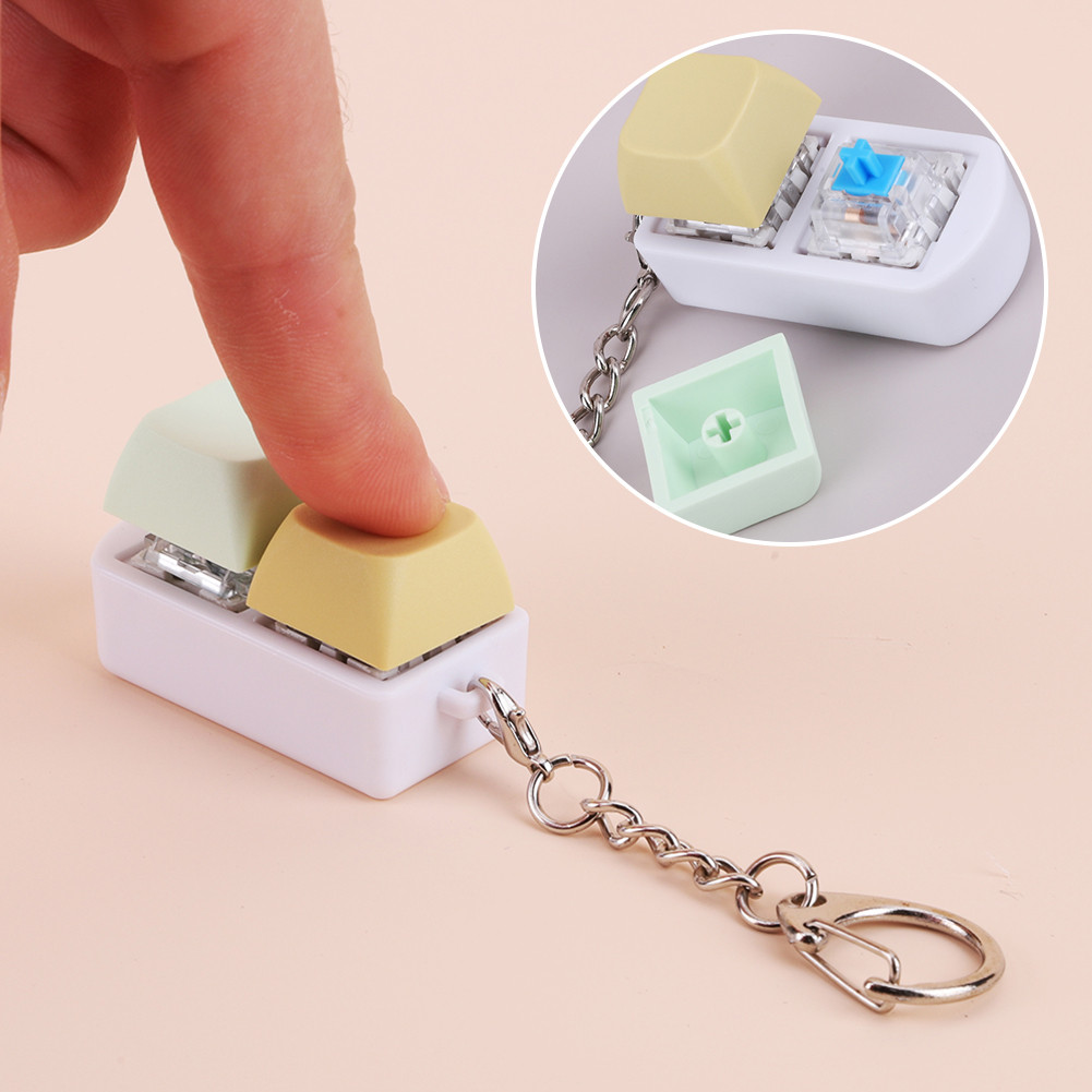 Keyboard Fidget Toy Fidget Clicker Key Switch Keychain Shaft Tester for ...