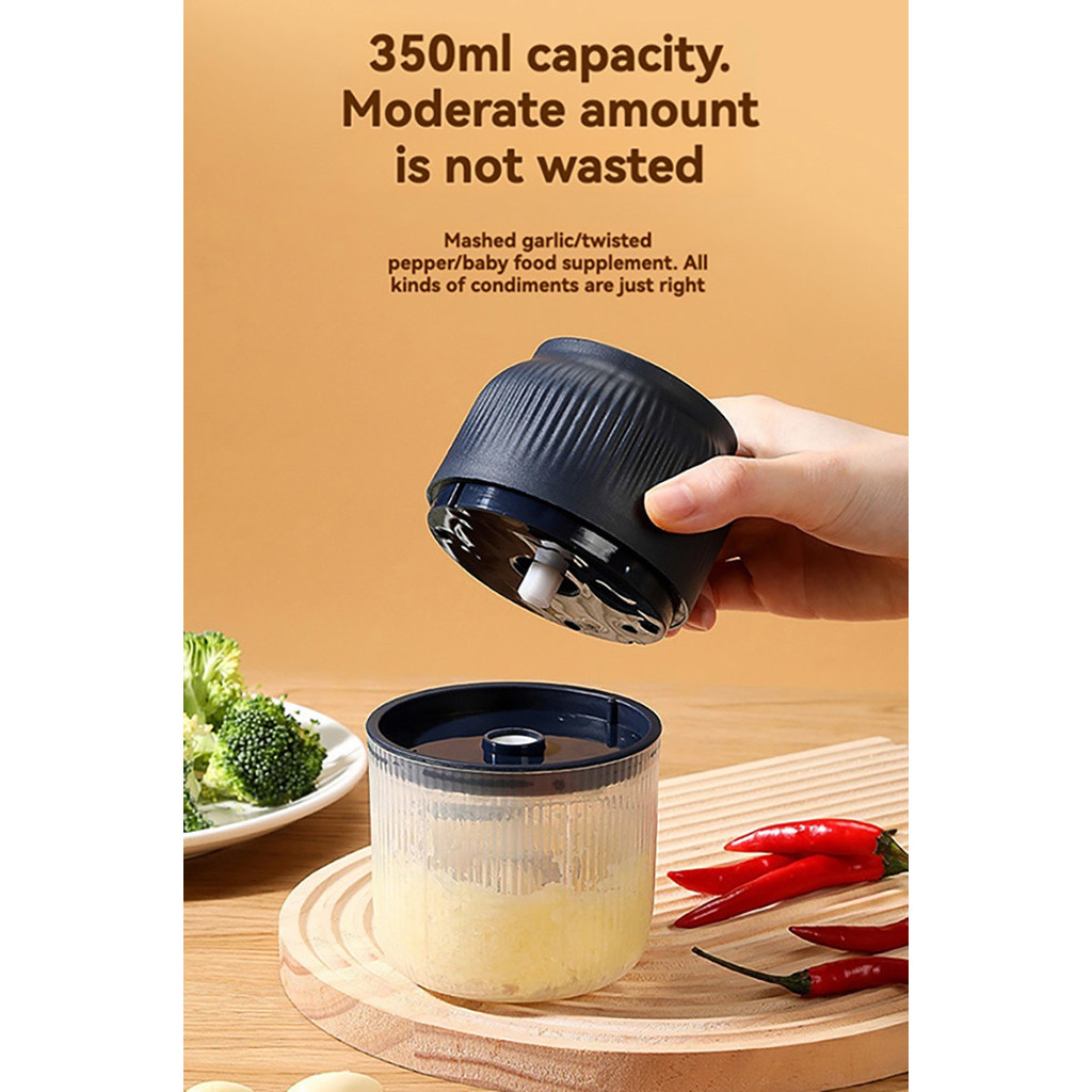 Electric Garlic Chopper Mini Wireless Food Chopper USB Rechargeable ...