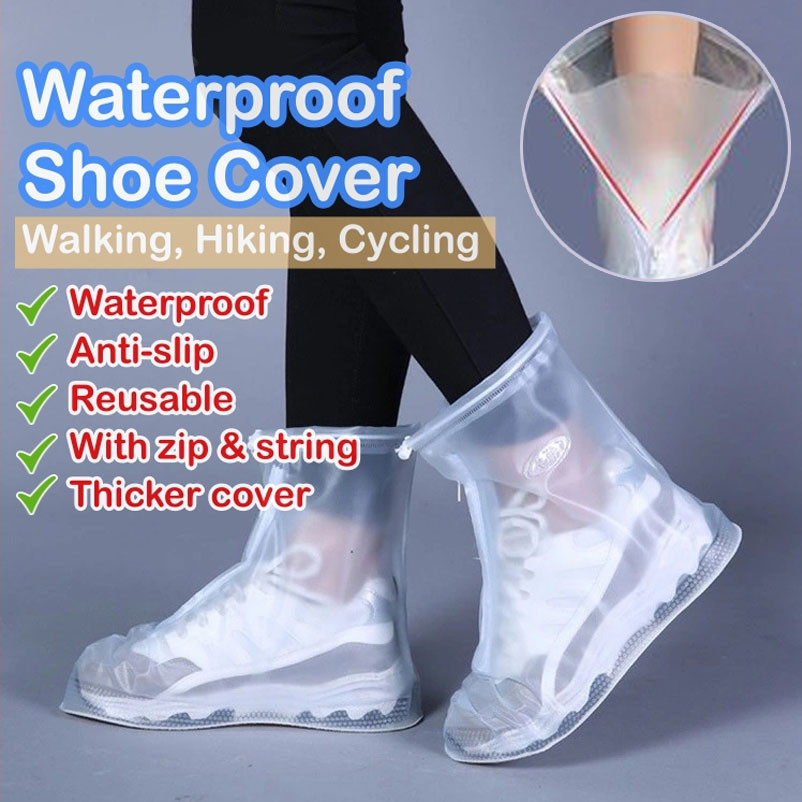 Multi-size Reusable Waterproof Anti-Slip Rain Shoe Cover Rain Boots ...