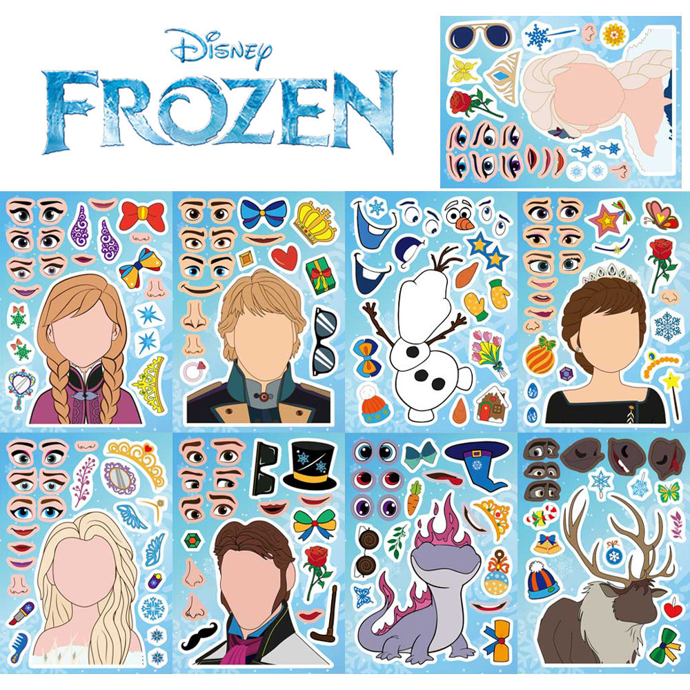 2024 New Frozen Theme Puzzle Stickers for Children's Interactive ...