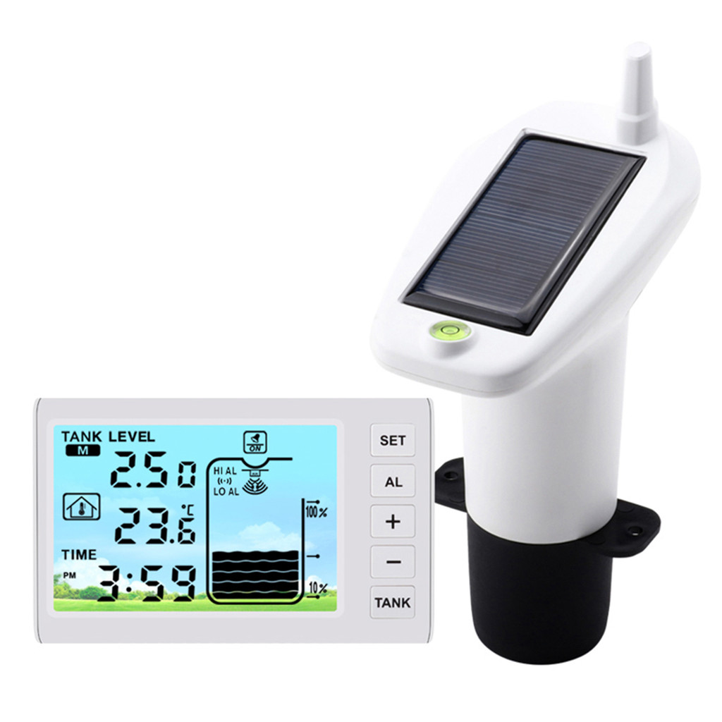 Wireless Ultrasonic Water Level Monitor Tank Liquid Level High/Low ...