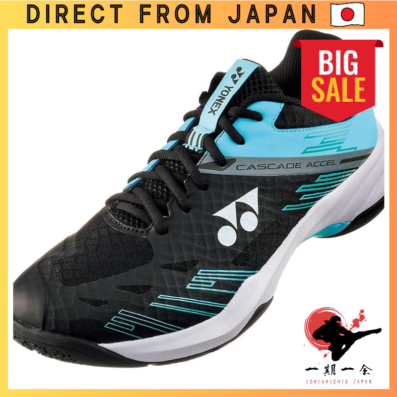 Yonex Power Cushion Cascade Axcel Wide Badminton Shoes - Black/Ice Blue ...