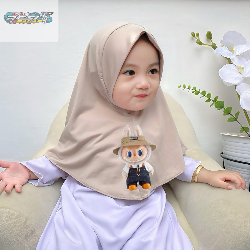 Labubu Viral baby hijab 0 6 months 1 4 years BERGO MALAYSIA BABY Baby ...